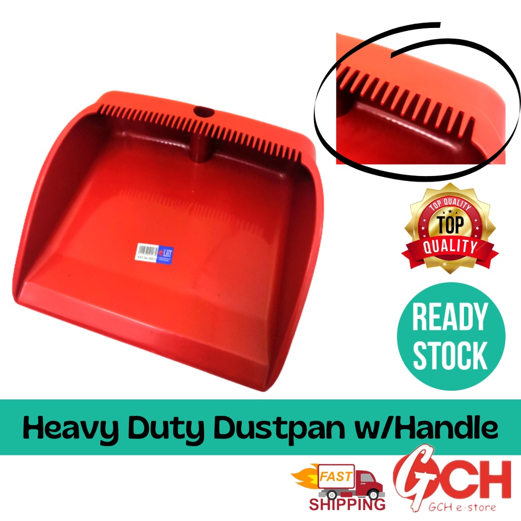 🌟Heavy Duty Plastic Dustpan with Metal Handle / Home Dustpan / Penyodok ...
