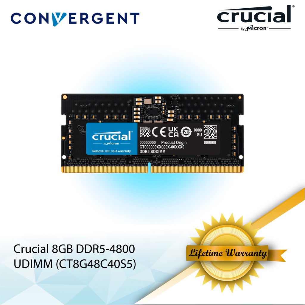 Crucial DDR5 -4800 SODIMM Memory for Laptop (8GB/16GB/32GB) | Shopee ...