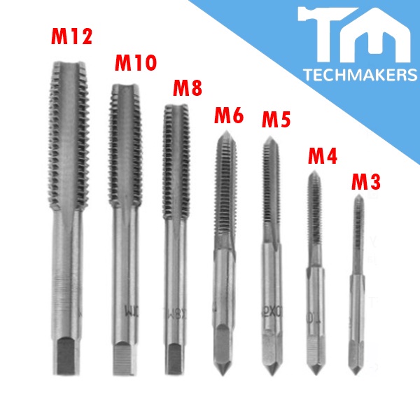 M3 M4 M5 M6 M8 M10 HSS Machine Thread Metric Plug Tap Drill Bits Tapping Bit | Shopee Malaysia
