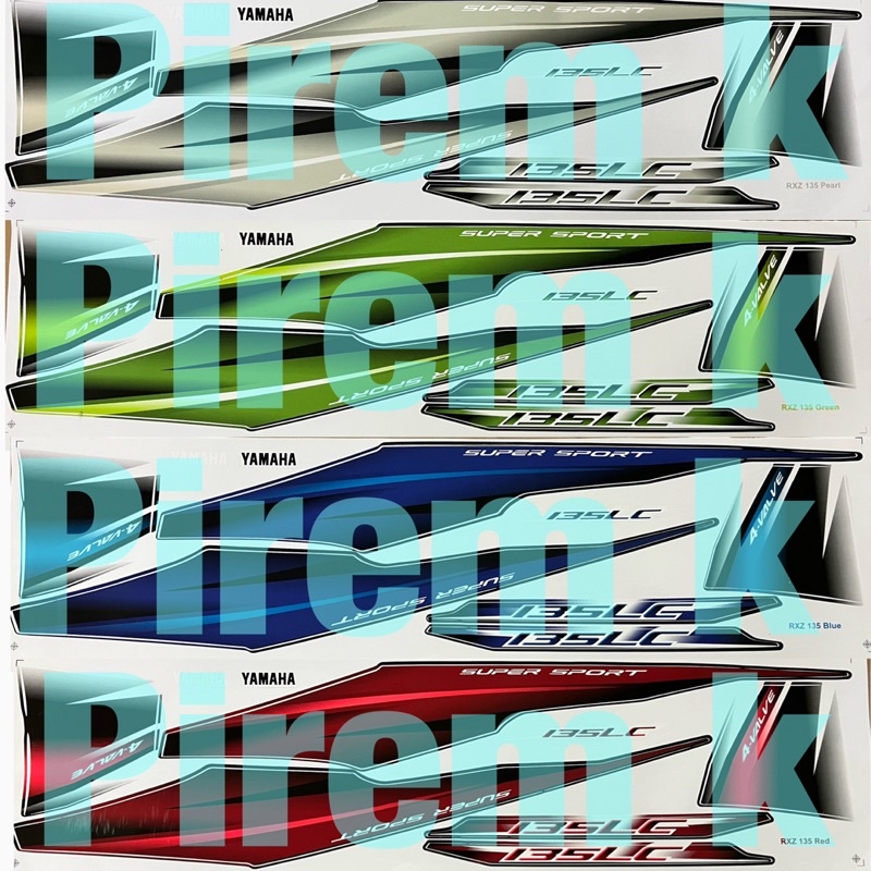 LC 135 V1 Sticker (1)Frist Model Stripe LC135 V1 WHITE BLACK GREEN BLUE ...