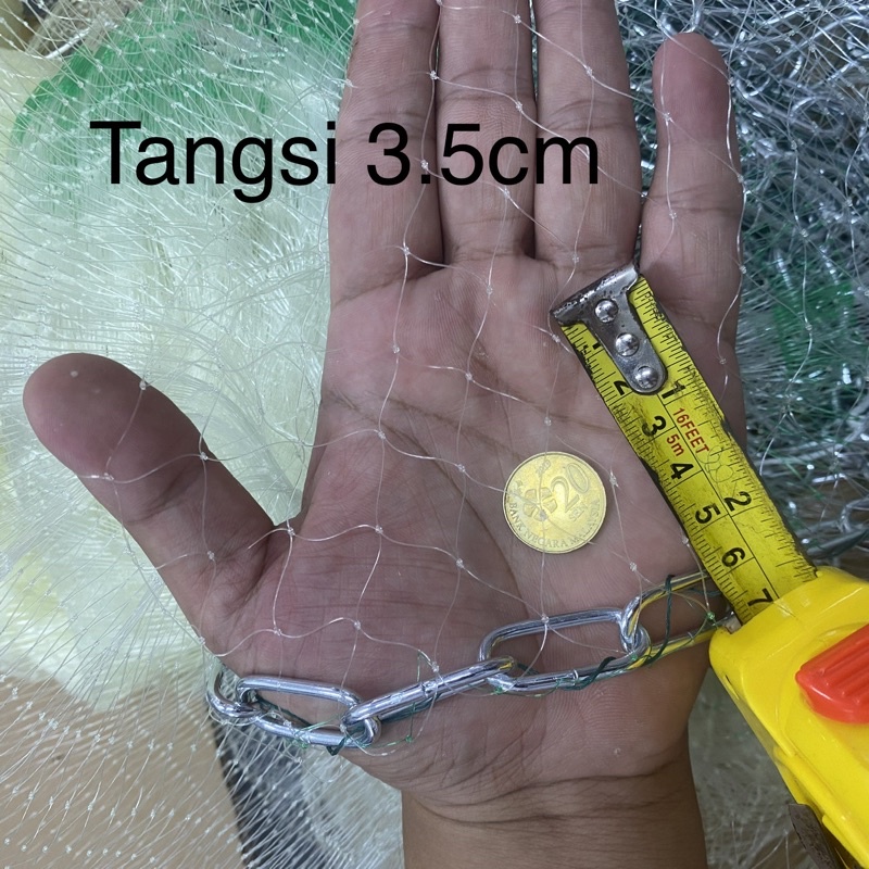 🔥Fish Net Jala Tangsi Rampat Ikan Jala Udang Rantai Besi Net Ikan Jala ...