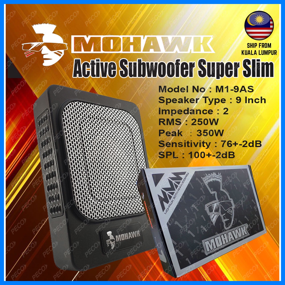 MOHAWK SERIES M1-9AS / M1-10AS Underseat Active Subwoofer | Shopee Malaysia