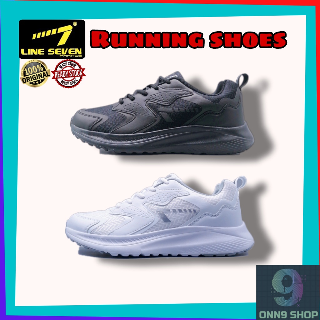 (Extra Soft Insole)Line 7 L7 2716/2729 WHITE BLACK MEN JOGGING SHOES ...