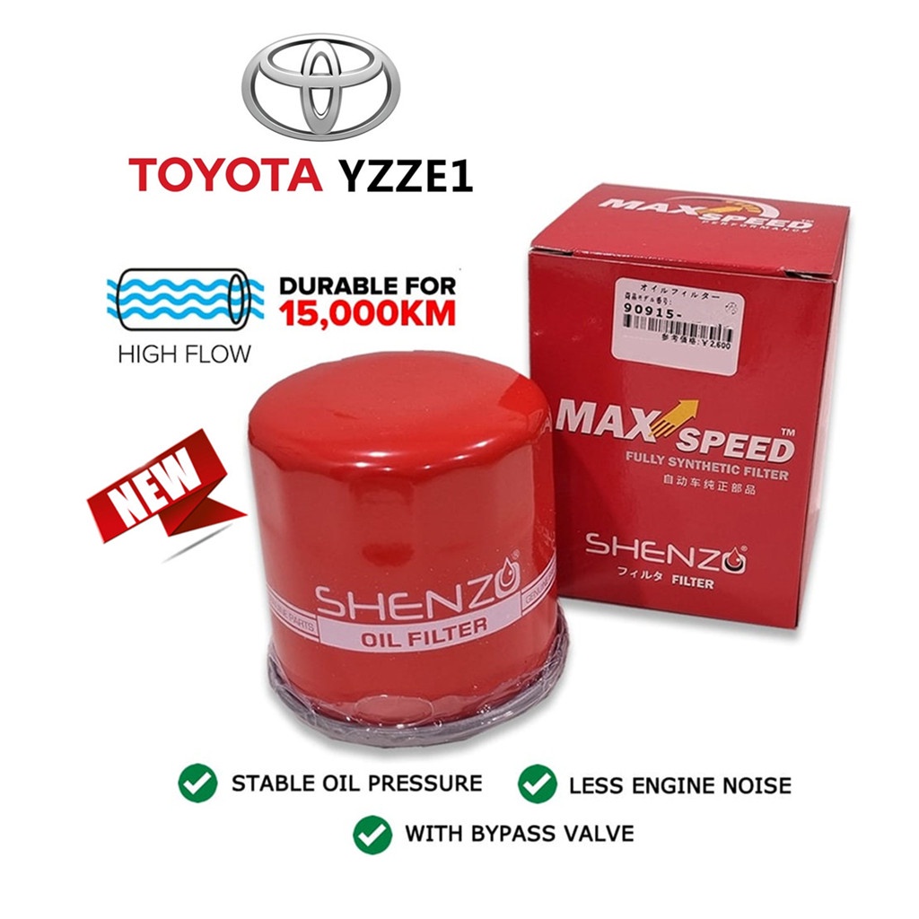 SHENZO YZZE1 TOYOTA Performance Oil Filter Vios NCP42 NCP93 NCP150 NSP ORIGINAL ALTIS YZZM3 ...