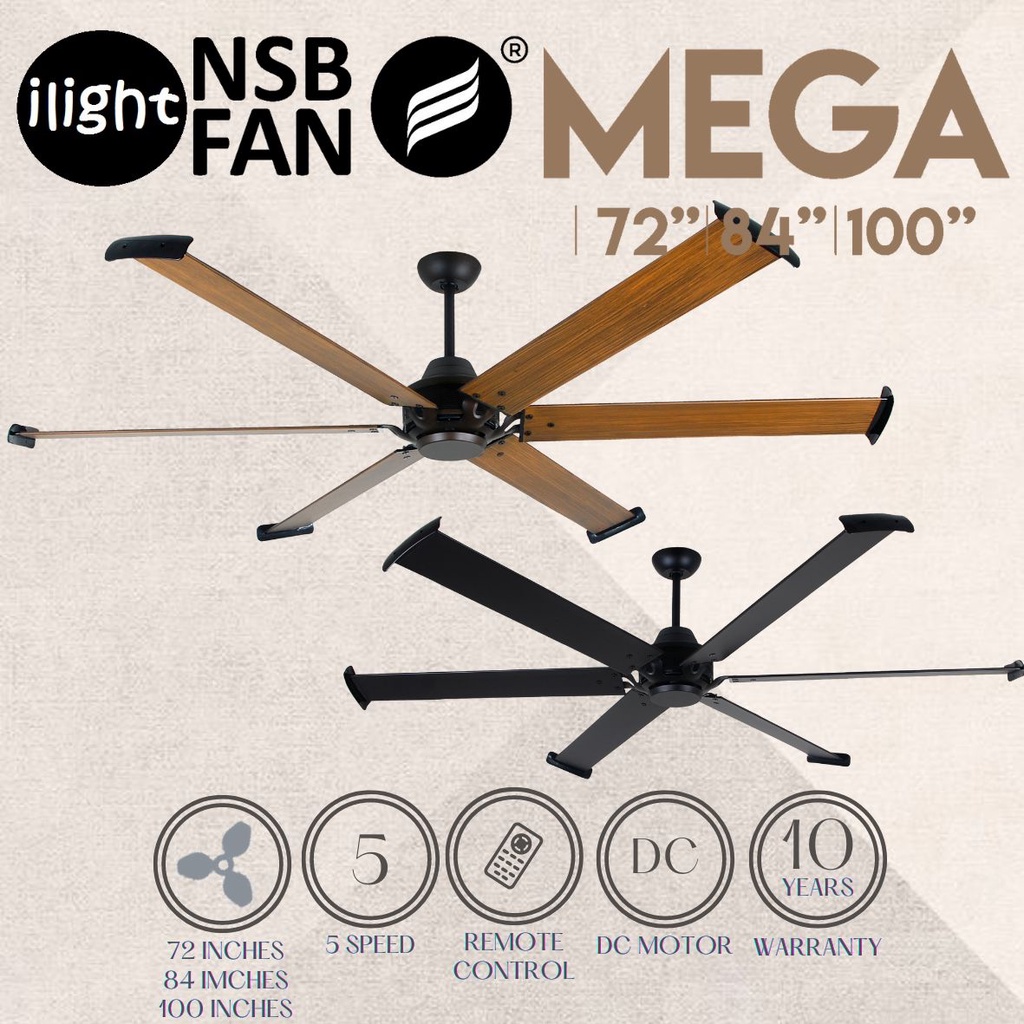 NSB FAN MEGA DC Motor Giant Fan 72 84 100 Inches | Shopee Malaysia