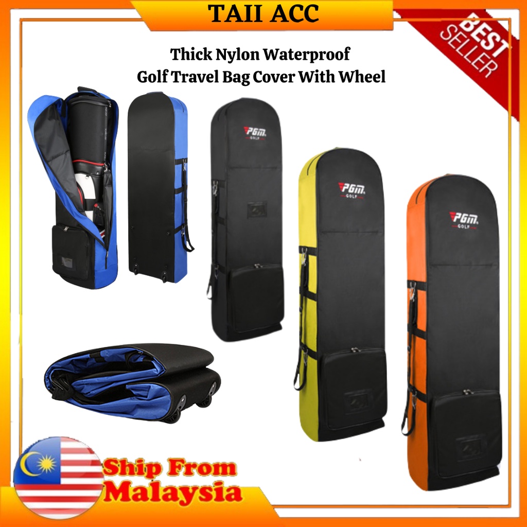 [ TAII ] Thick Nylon Waterproof Golf Travel Bag Cover With Wheels ...
