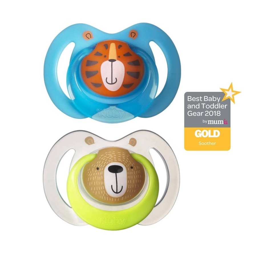Nuby Daytime Dummies Tiger-Otter & Panda-Bear Design (18-36 Month) Twin ...
