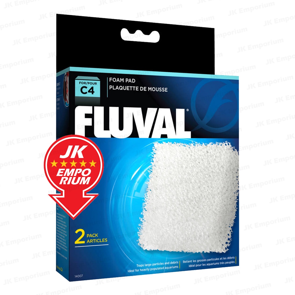 Fluval C4 Replacement Filter Media Poly/Foam Pad Bio-Screen Zeo-Carb ...