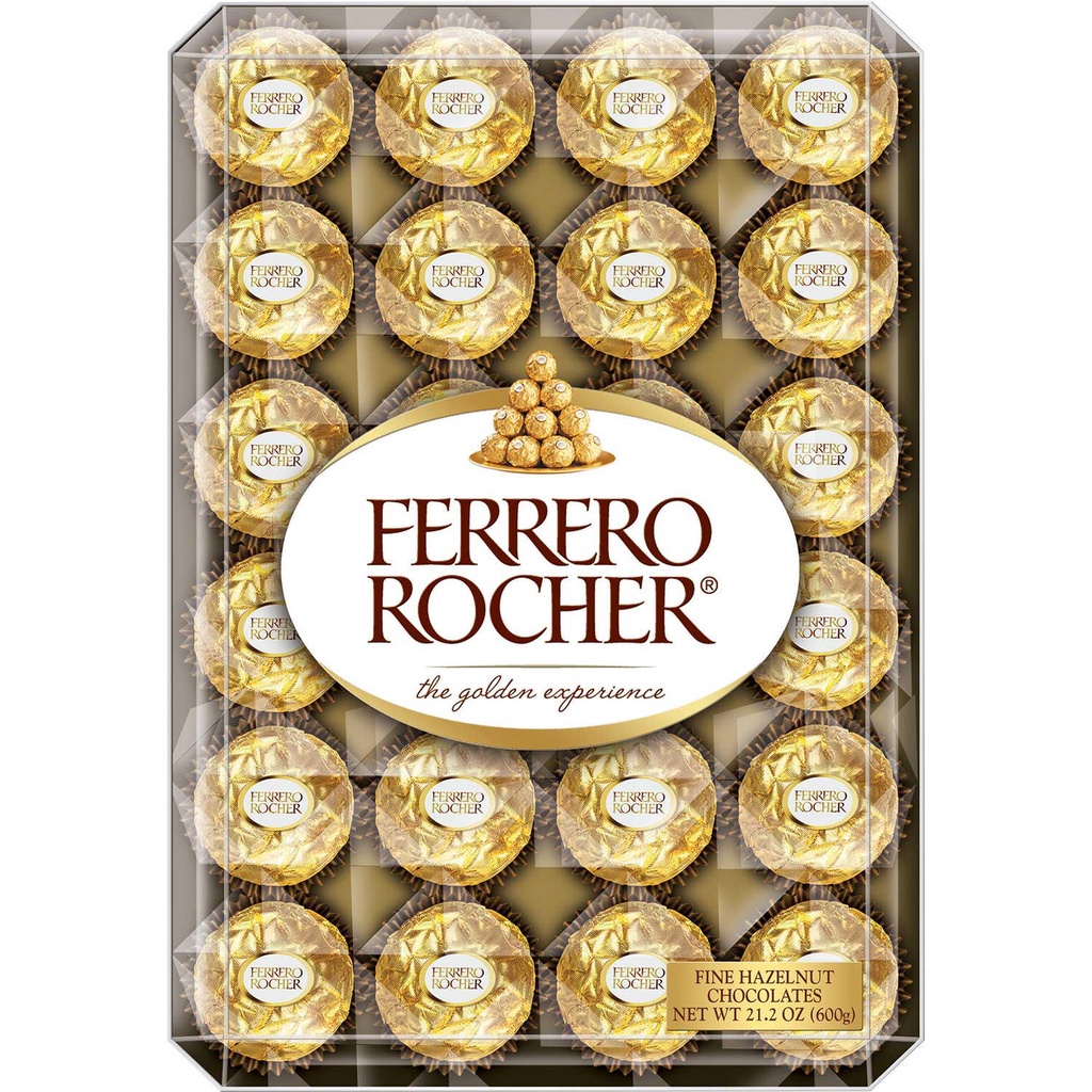 Fine Hazelnut Chocolates Ferrero Rocher 48 Capsules 600g Usa | Shopee ...