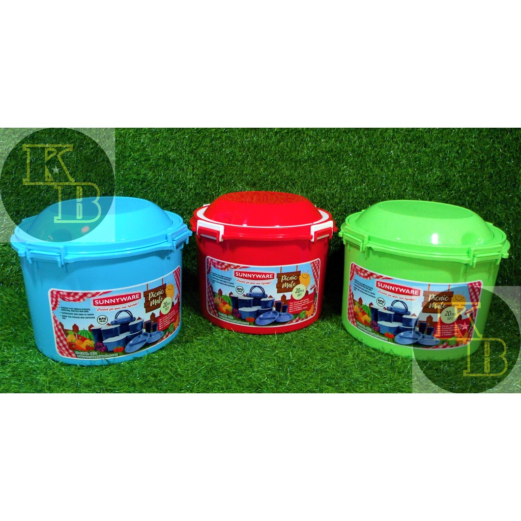 9822 Sunnyware DELUXE Picnic Mate Set (Green, Red & Blue) | Shopee Malaysia