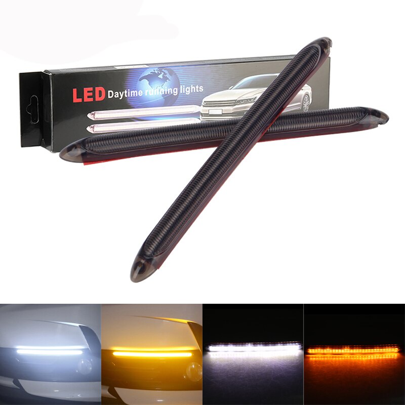 Universal Car DRL LED Daytime Running Light Auto Headlight Strip Flow ...