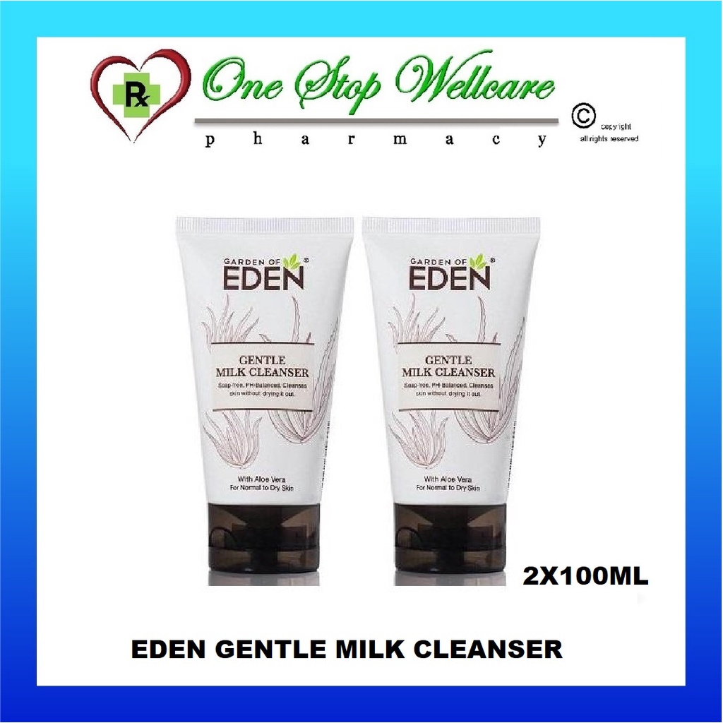 GARDEN OF EDEN GENTLE MILK CLEANSER 2X100ML (TWIN PACK) (EXP:02/2028 ...