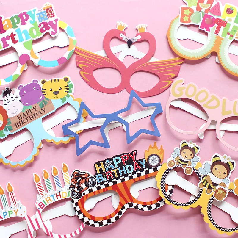 Ready Stock Happy Birthday Paper Spec Kids Creative Funny Spec 5Pcs ...