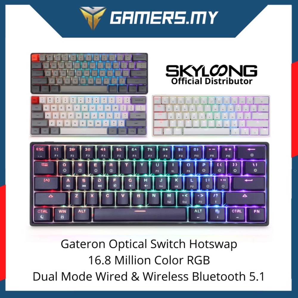 Skyloong SK61-S Optical Keyboard RGB Hotswap 61 Key Gateron Switch ...