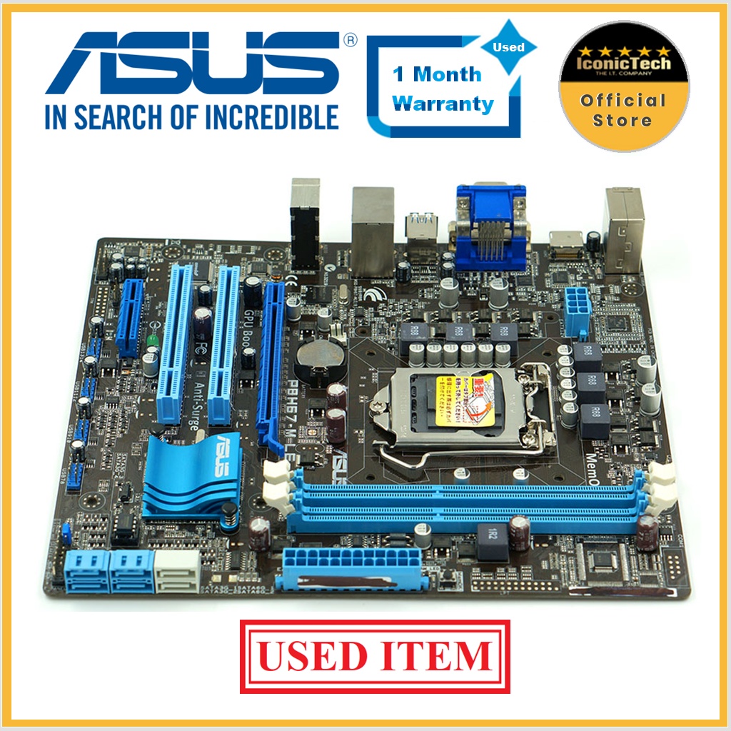 Used Item - - ASUS P8H67-M LE REV 3.0 LGA 1155 Intel H67 Micro ATX Intel Motherboard | Shopee ...