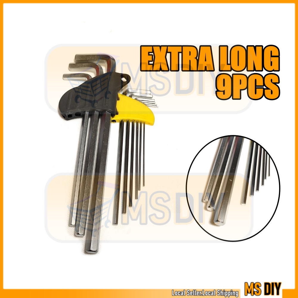 9pcs Hex Key Set Extra Long / Allen Key Set / Screwdriver Hex Key ...