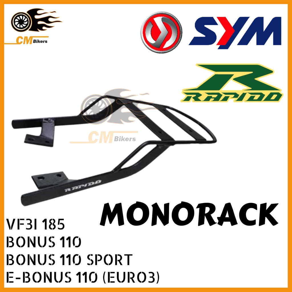 SYM MODENAS Rapido Monorack/V Rack/Box Rack/Bag Rack/Rack Motorcycle ...