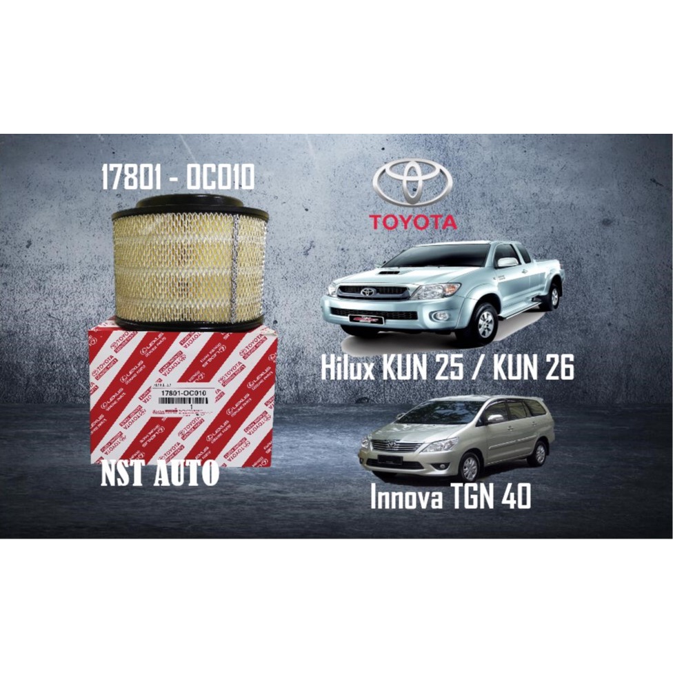 Air Filter (17801-0C010) For Toyota Hilux Vigo / Fortuner / Innova ...