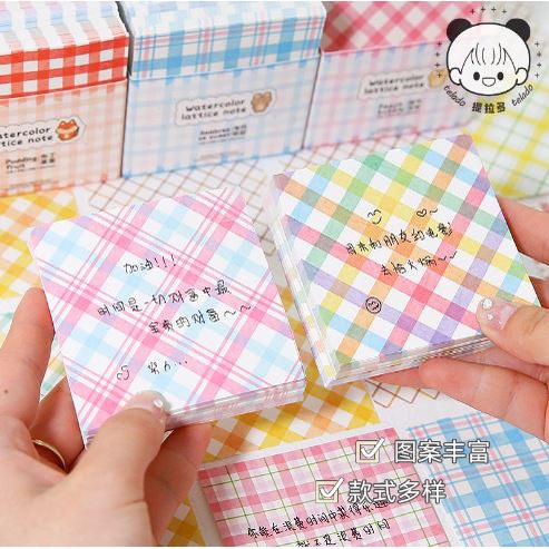 (Ready Stock) - Telado Watercolor lattice memo paper （Re-Packing ...