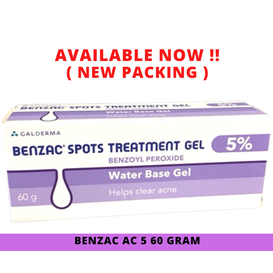 BENZAC AC (BENZOYL PEROXIDE GEL 5%) 60G | Shopee Malaysia