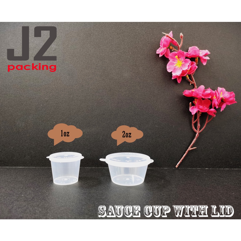 Plastic Sauce Cup With Lid / Mini Round Sauce Container / 1oz / 2oz ...