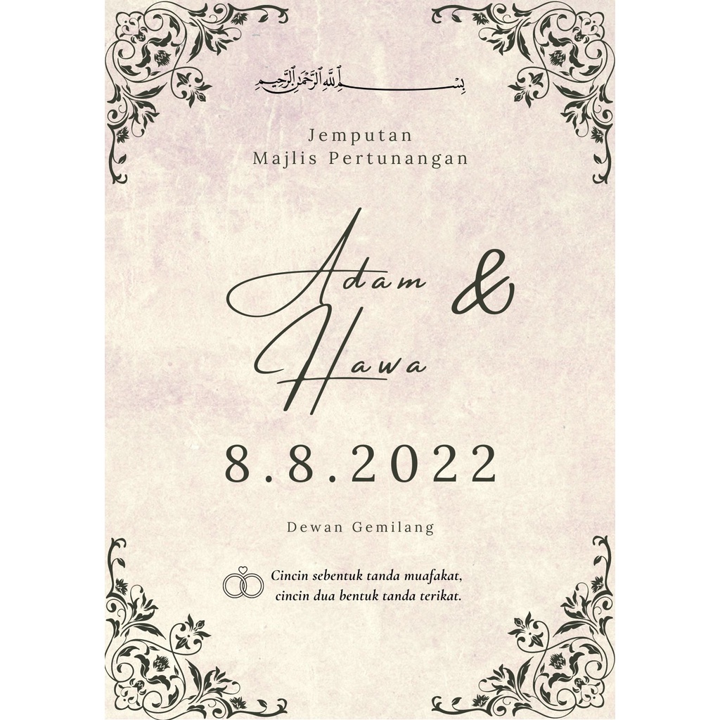 [SIAP 24 JAM] KAD JEMPUTAN DIGITAL KAHWIN/TUNANG E-KAD DENGAN ANIMATION CANTIK DAN MURAH ...