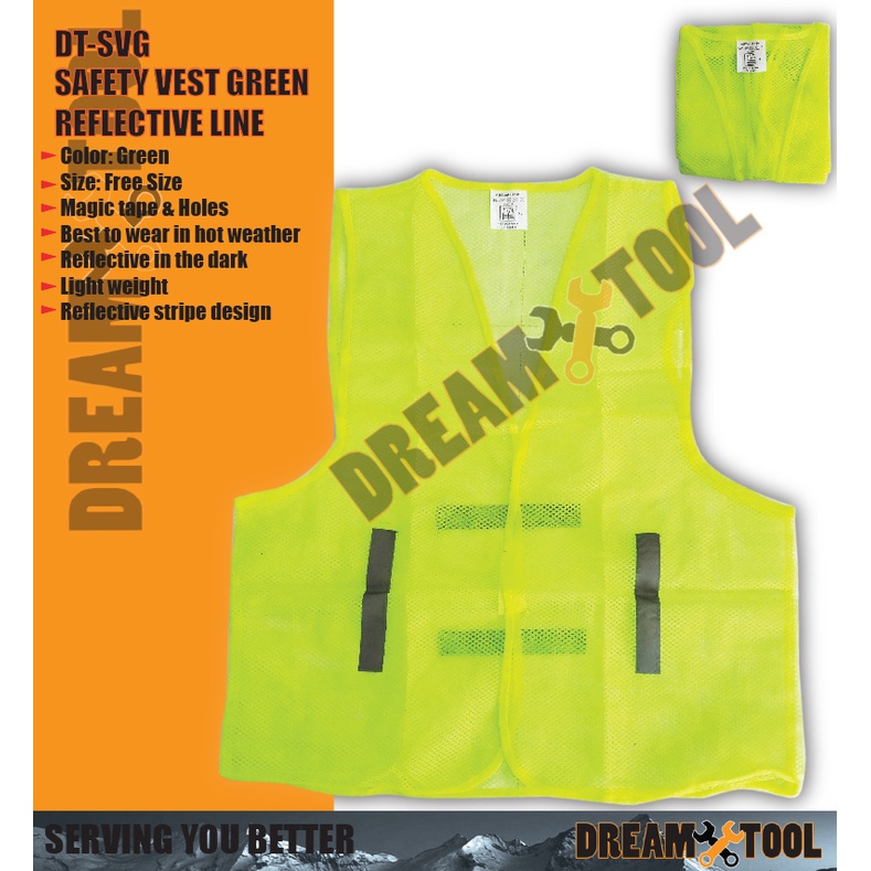 *SAFETY VEST / BAJU* Safety Vest With Reflective Line with Velcro patch ...