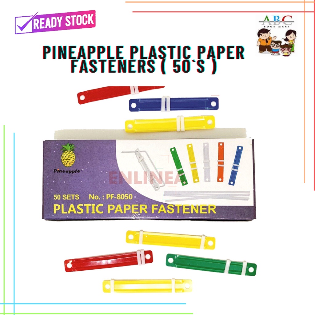 READY STOCK ) PINEAPPLE PLASTIC PAPER FASTERNERS FOR FILE FILING ...