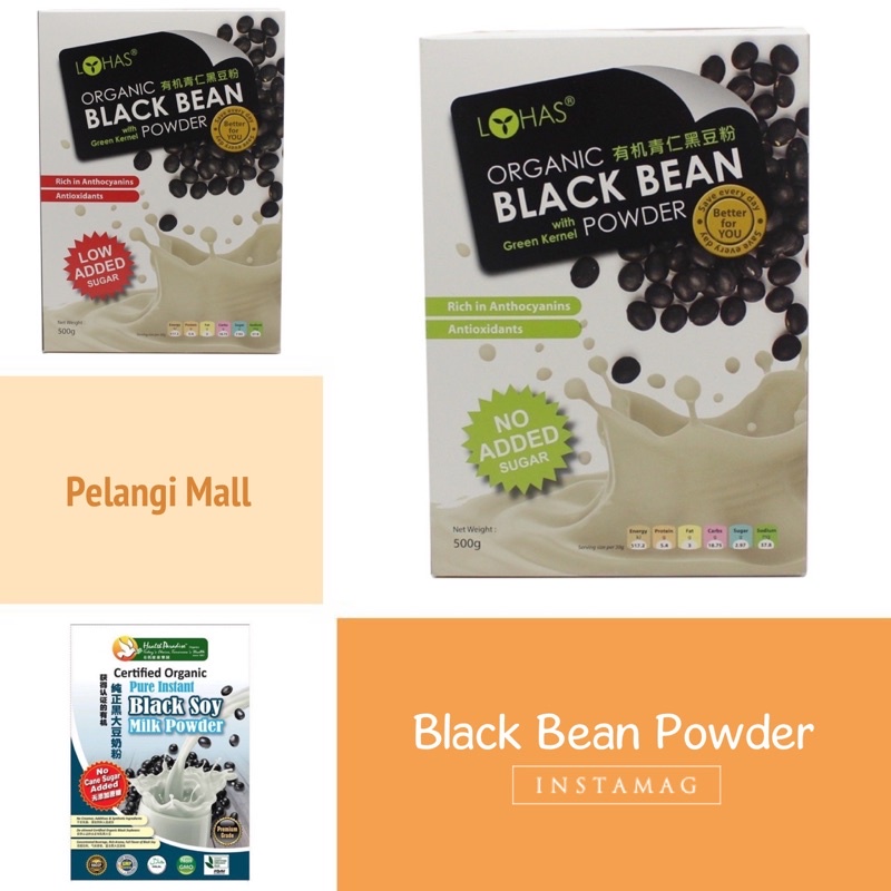 Lohas Organic Black Bean with Green Kernel Powder 500g 有机青仁黑豆粉 | Shopee ...