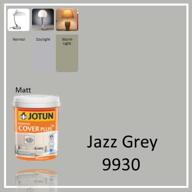 Jotun Paint 5L Essence Cover Plus Matt - 9930 Jazz Grey / wall paint / interior wall paint ...