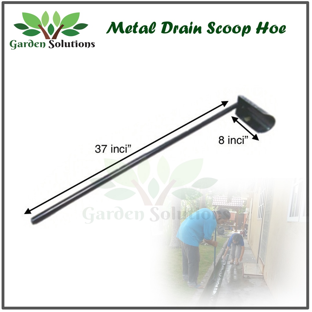 Heavy Duty Metal Drain Scoop Hoe With Handle /Pengorek Sampah/Penyodok ...