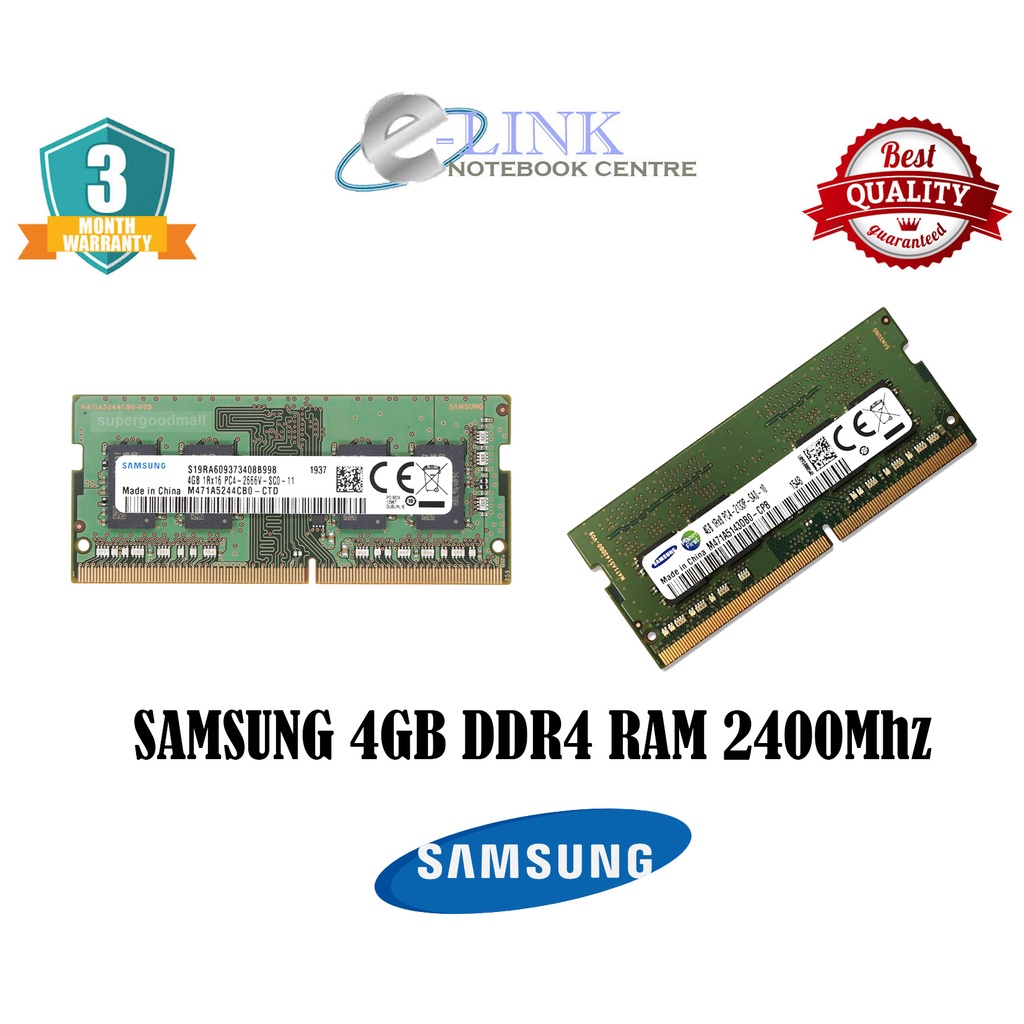 Samsung 4GB DDR4 PC4-2400T 2400Mhz 1Rx16 260Pin Laptop RAM Memory ...