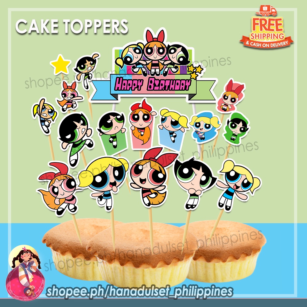 Powerpuff Girls Topper | Cake Topper | Powerpuff Girls cup cake toppers ...