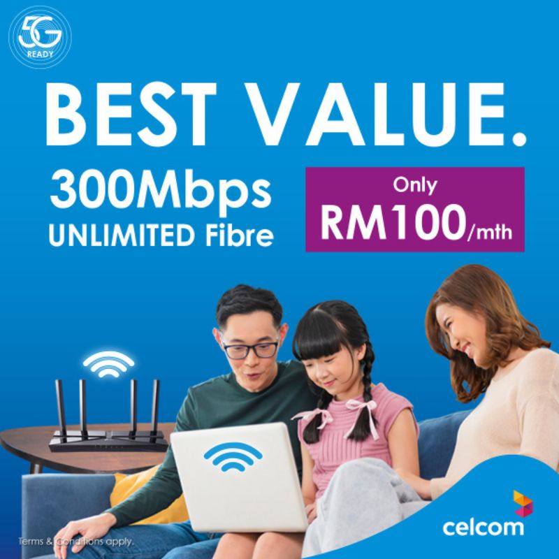 300 mbps - rm 100 a month ( for Celcom Postpaid mega plan user only ...