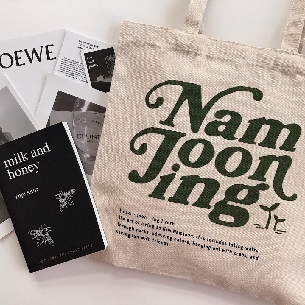 [NEW] Namjooning Handpainted Canvas Tote Bag | KPOP Tote Bag | Army ...