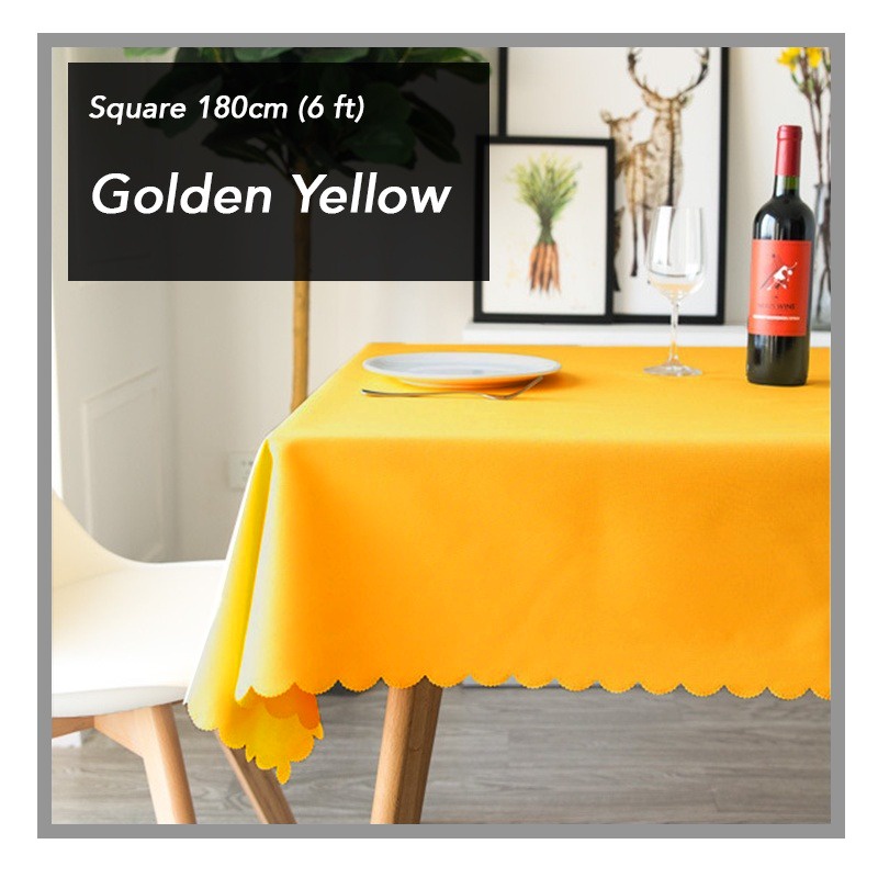 ACEVE DREAM READY STOCK Plain 1.8M (6FT) Square Round Table Top Cloth ...