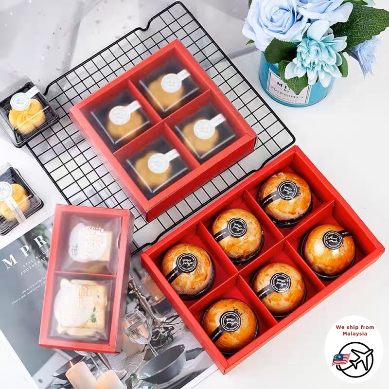 MALAYSIA STOCK 2/4/6 Hole 10 pcs/Mooncake box/Cake box/Mooncake box ...