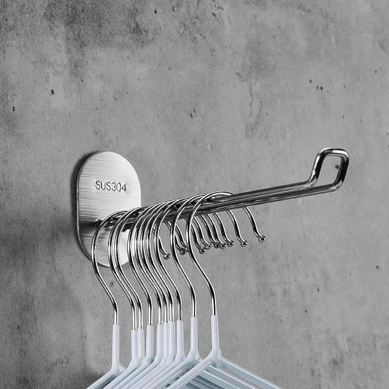 🇲🇾🐻304 Stainless Steel Hanger Storage Rak Hanger Organizer Balcony Hook ...