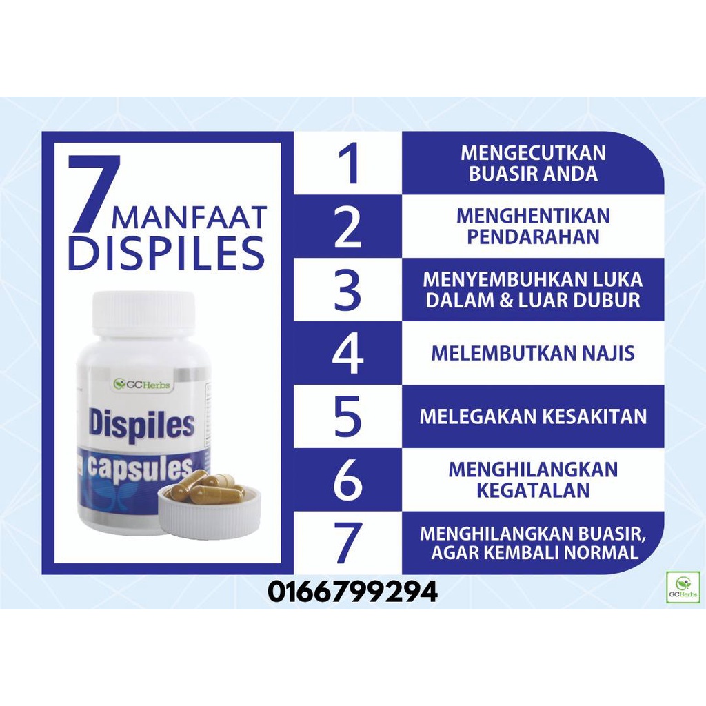 ORIGINAL FARMASI, DISPILES, GCHERBS, UBAT BUASIR, RAWAT BUASIR, KECUT BUASIR, BERAK BERDARAH ...