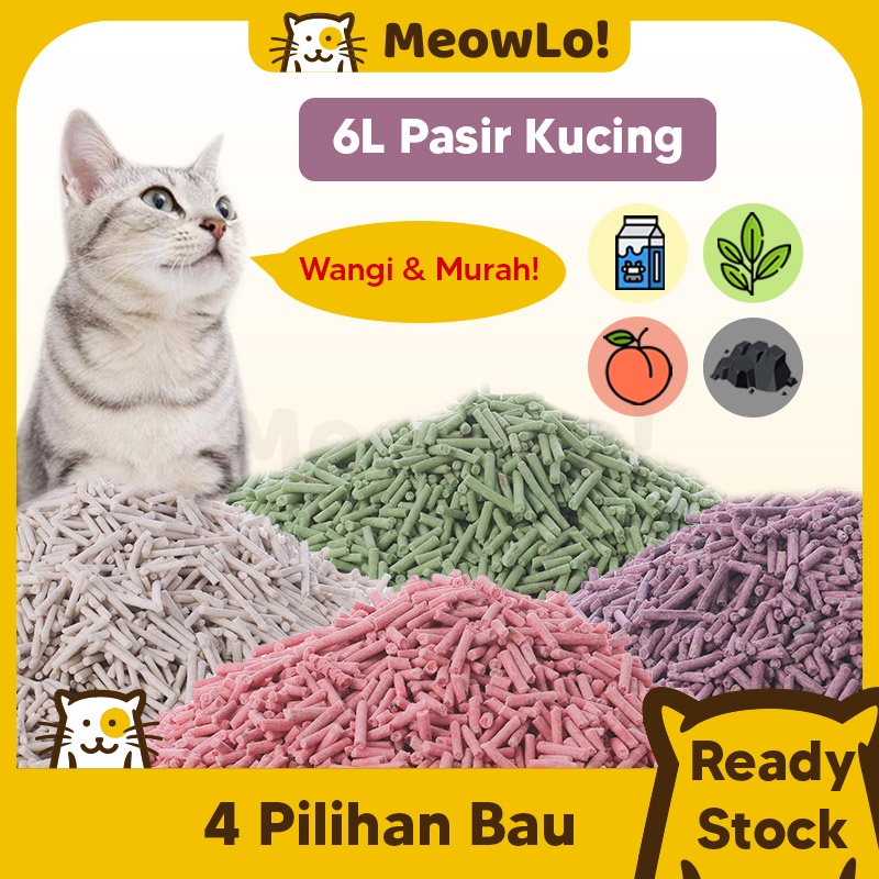 MeowLo 6L Pasir Kucing Murah Wangi Tofu Cat Litter Sand Tofu Litter Cat ...
