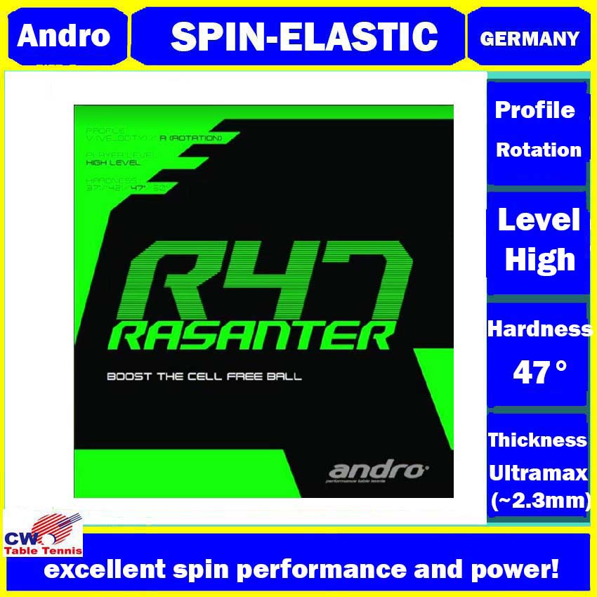 Andro RASANTER R47 Table Tennis Rubber Pips-In Original R47 Ping Pong ...