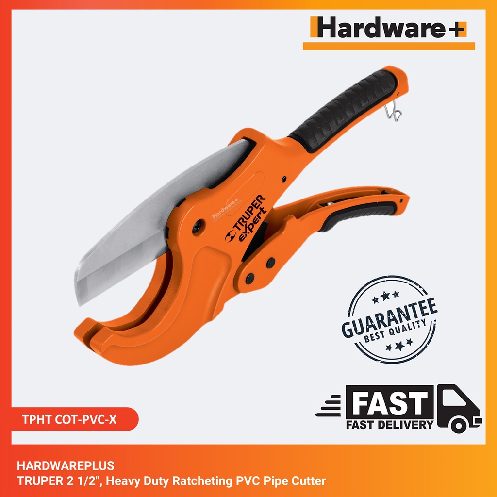 [HARDWAREPLUS] TRUPER TPHT COT-PVC-X 2 1/2", Heavy Duty Ratcheting PVC ...