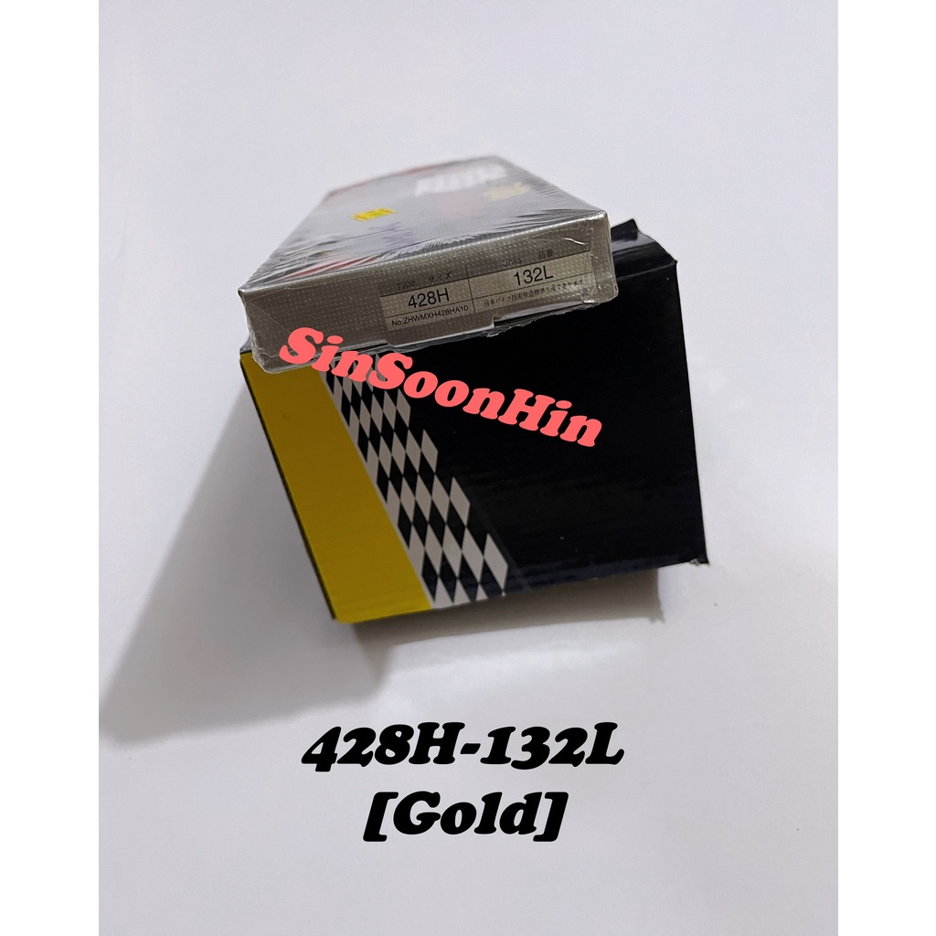 CHOHO MOTORCYCLE CHAIN 428H-132L [ GOLD ] #rantai motor 428 emas ...