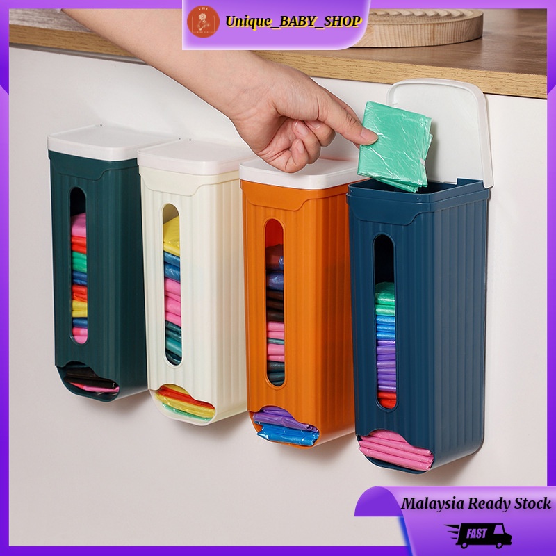 Garbage bag storage box wall-mount plastic bag extraction box storage ...