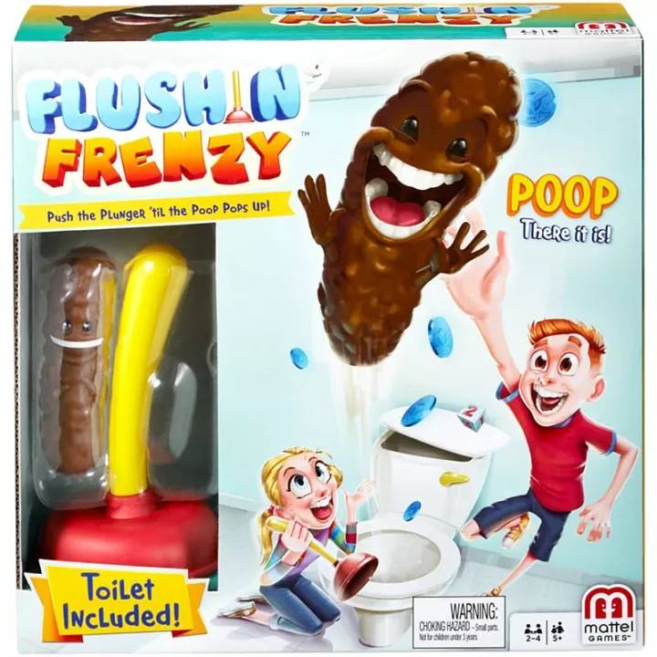 Mattel Game Flushin Frenzy-Funny Toilet Model FWW30 | Shopee Malaysia