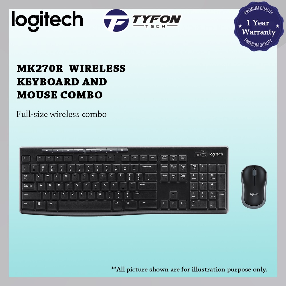 Logitech Wireless Combo MK270R Keyboard Mouse Set | Shopee Malaysia