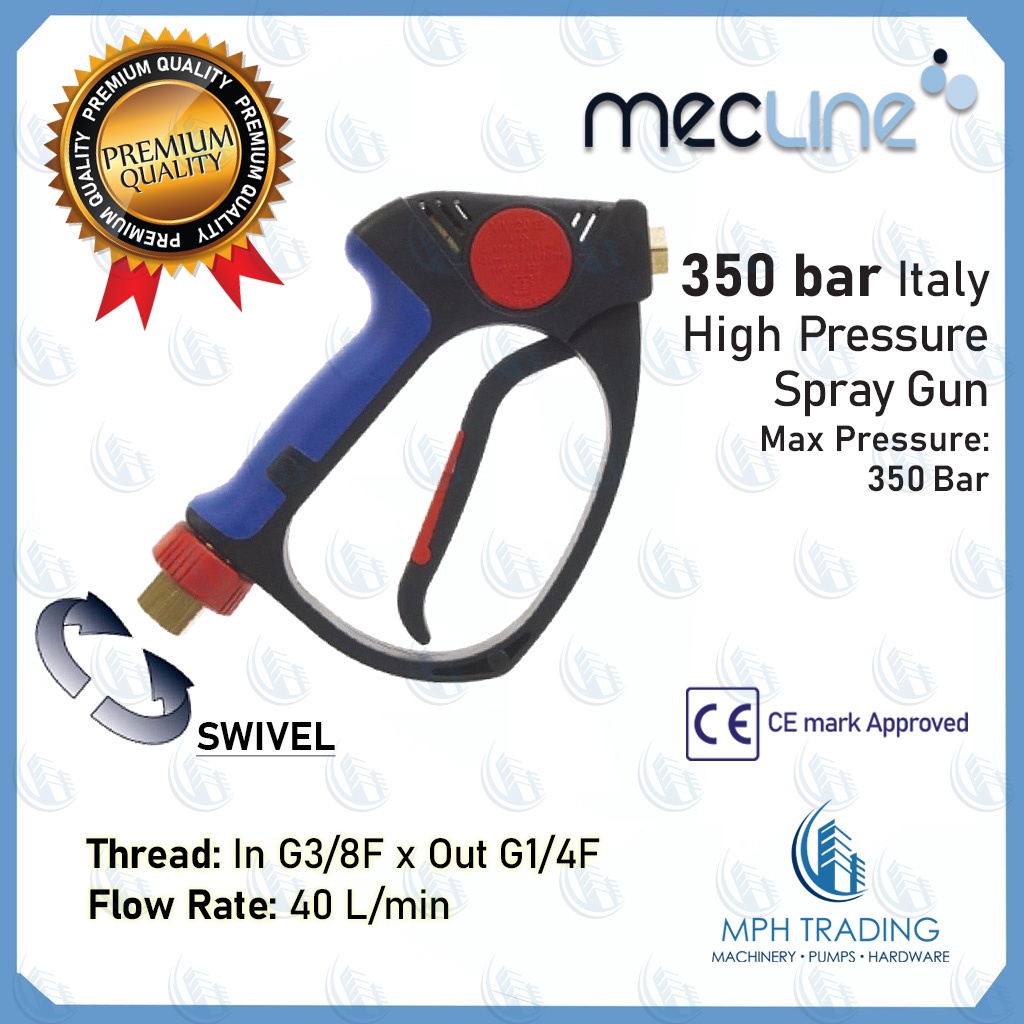 Mecline by Tecomec 350 Bar Italy High Pressure Spray Gun flow rate 40L ...