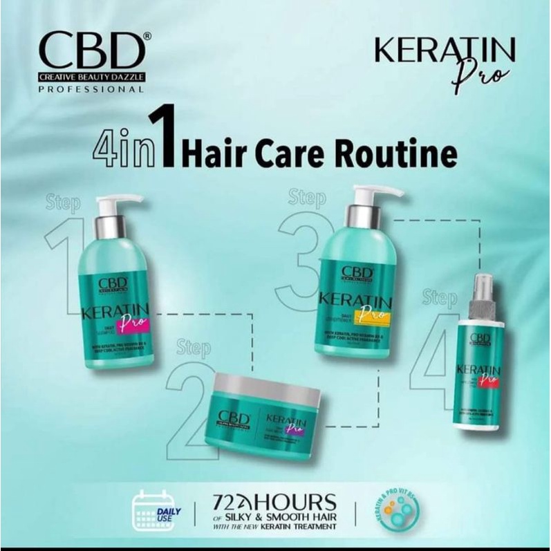 Professional CBD Keratin Pro Daily Shampoo/Conditioner/Hair Mask/Hair ...
