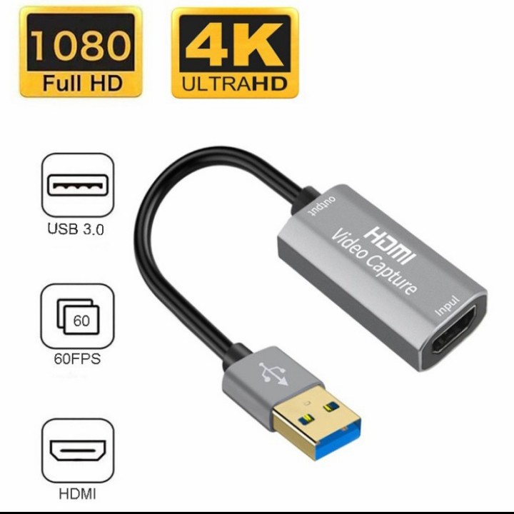 Usb 3.0 HD VIDEO CAPTURE 60fps MOBILE GAME LIVE RECORDING 4K 1080P ...