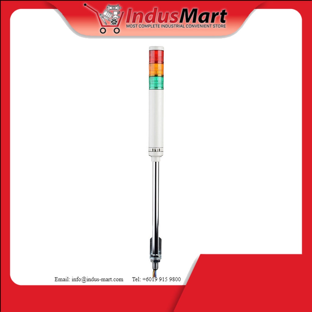 PATLITE LCE-3M2FB-RYG+FB254 Signal Tower, 3 tiers, 40mm, NPN/PNP, 90 ...